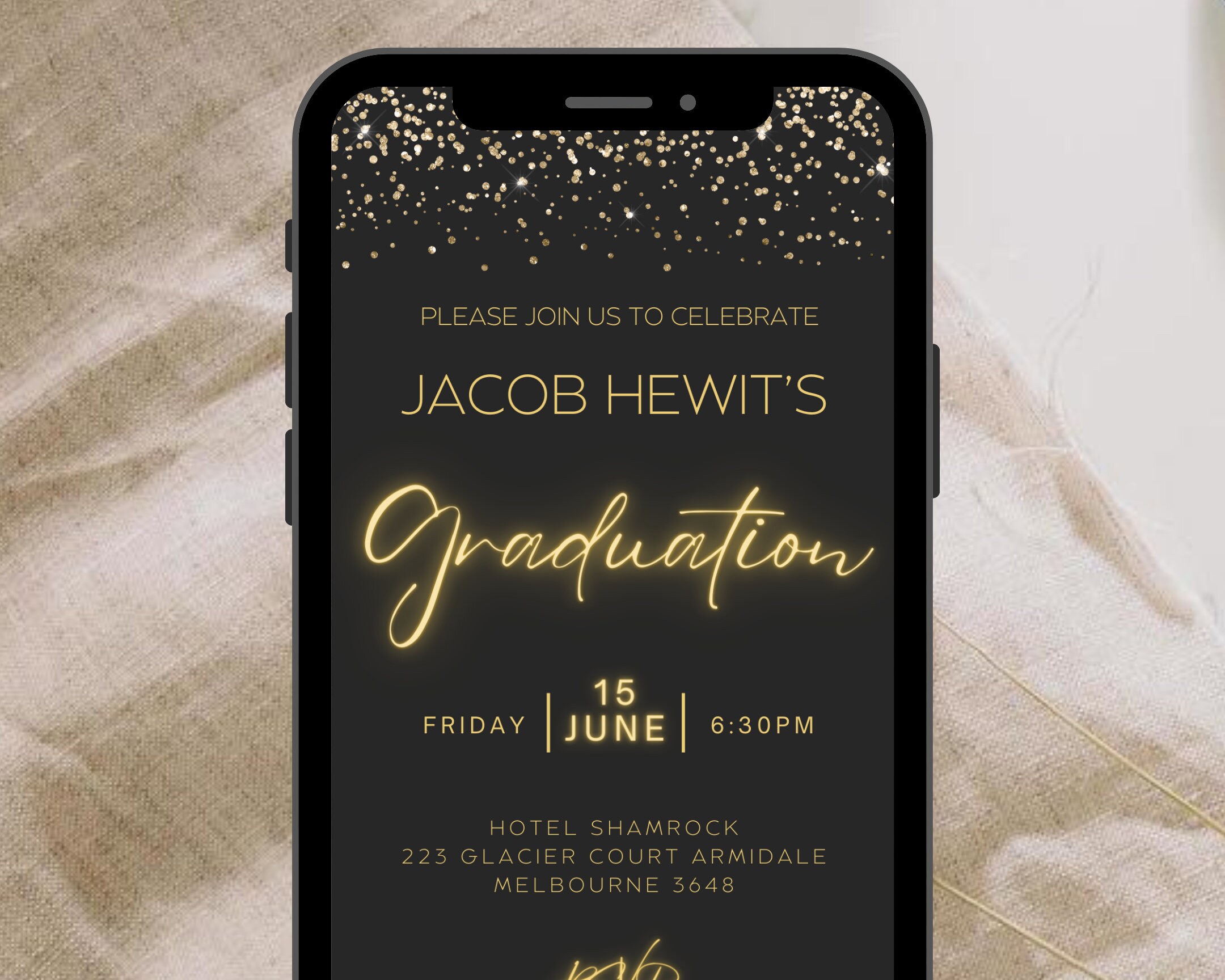 Digital Graduation Party Invitation, Graduation Invitation Template ...