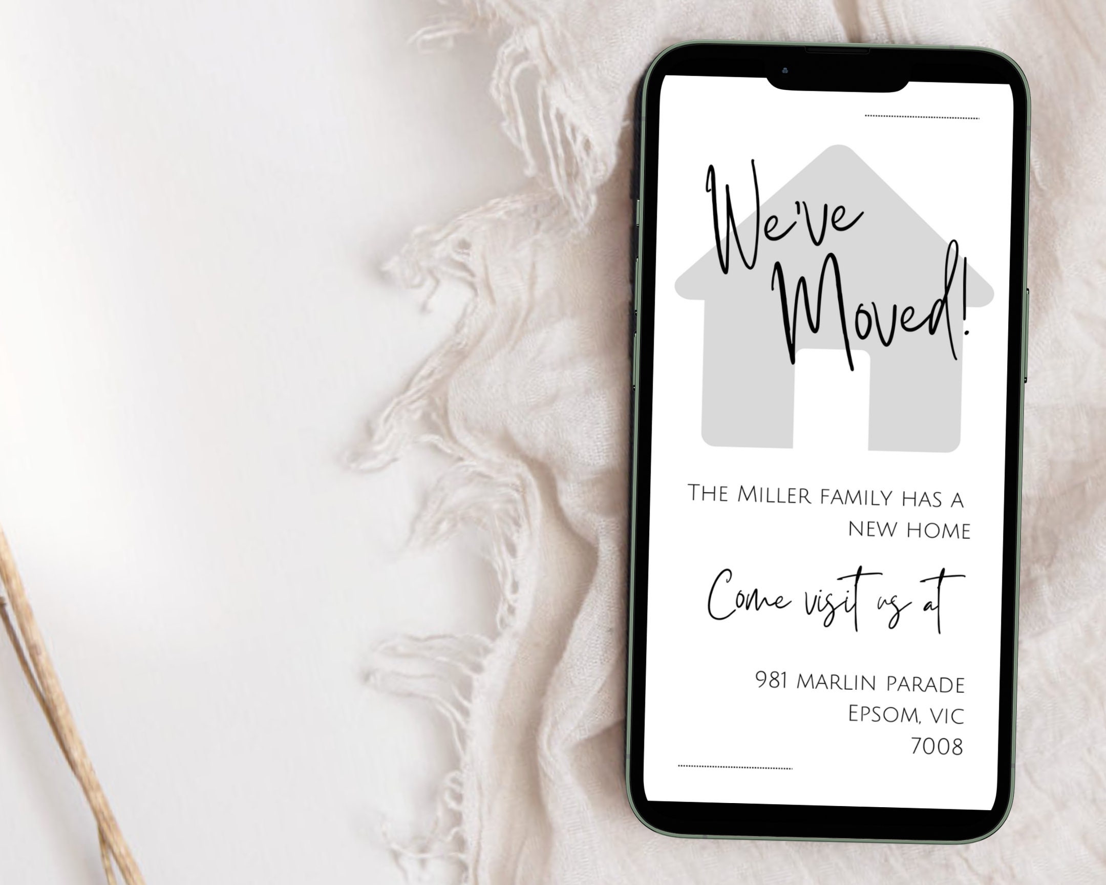 EDITABLE We've Moved House Template Digital, New Address, We Have Moved ...