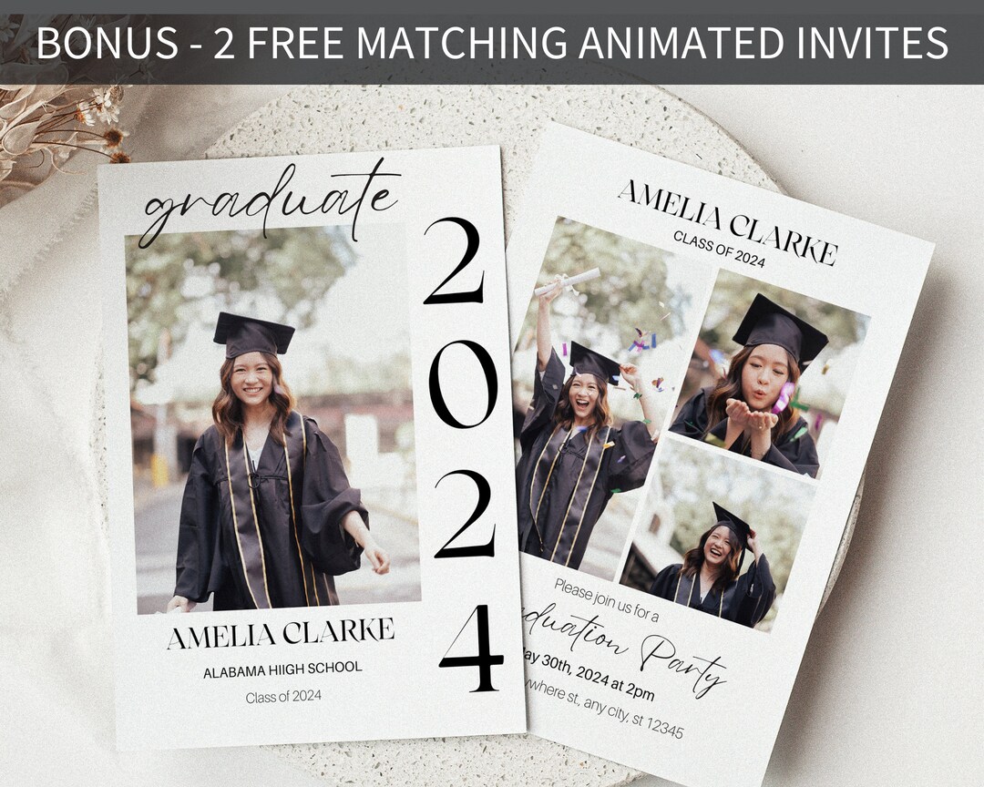 Graduation Party Invitation, Graduation Invitation Template, High ...