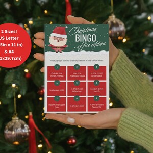 Office Christmas Game, Printable Christmas Bingo Game, Office Holiday ...