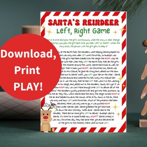 Christmas Left Right Game Christmas Classroom Game Gift Exchange Game ...