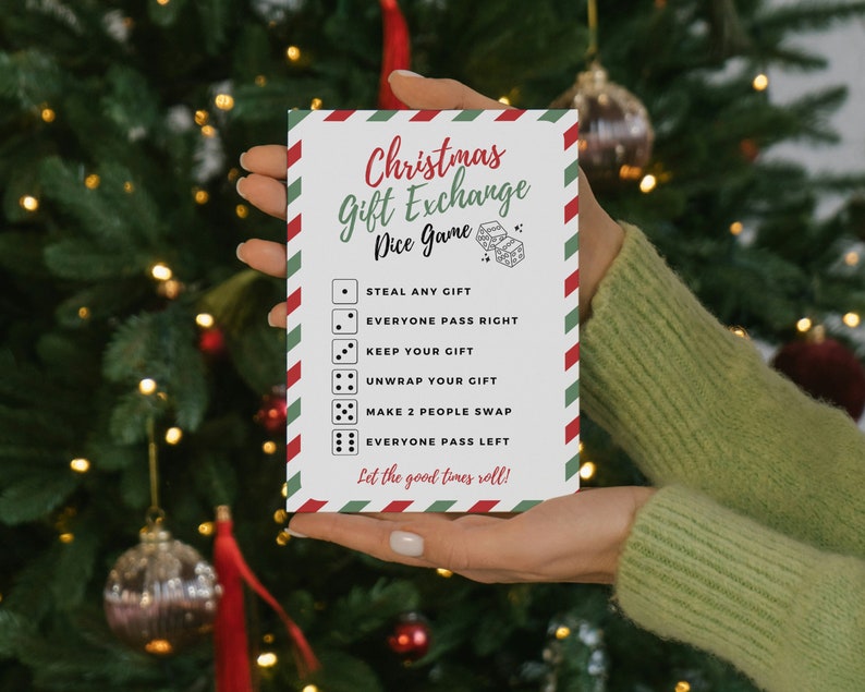 Christmas Secret Santa Gift Exchange Rules, Printable Christmas Game ...