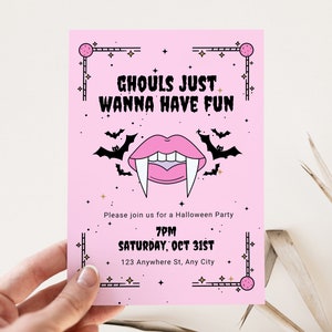 Ghouls Night Out Halloween Invitation, Printable Invite Halloween Party ...