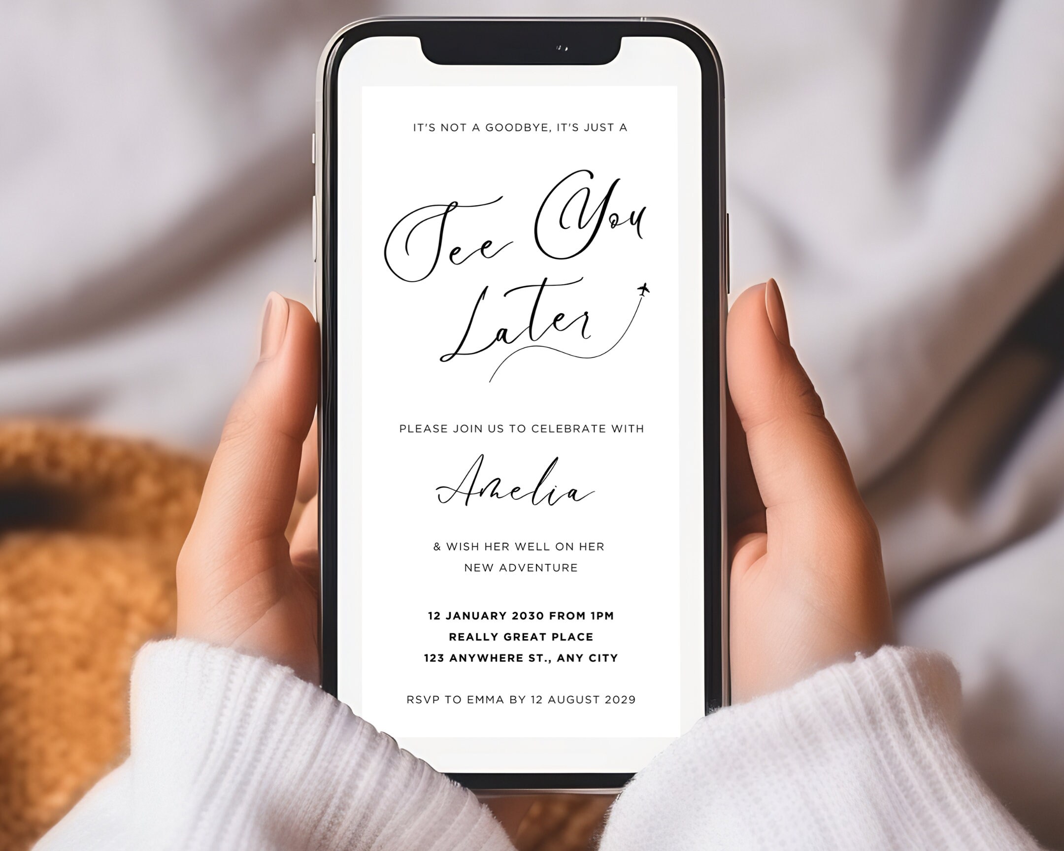 Editable Farewell Party Invitation, Animated Goodbye Party Printable ...