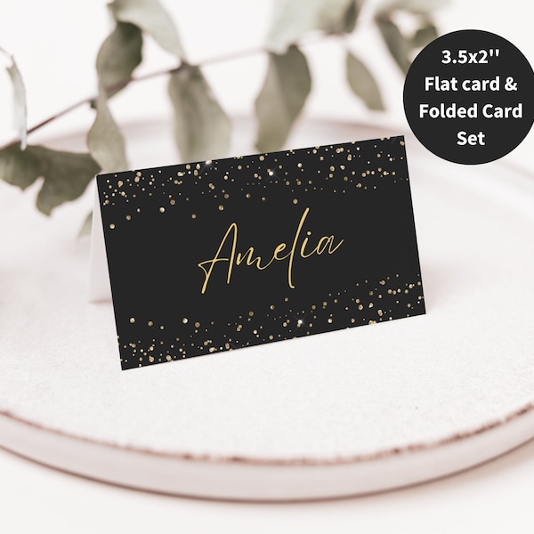 Glitter Place Card - Etsy