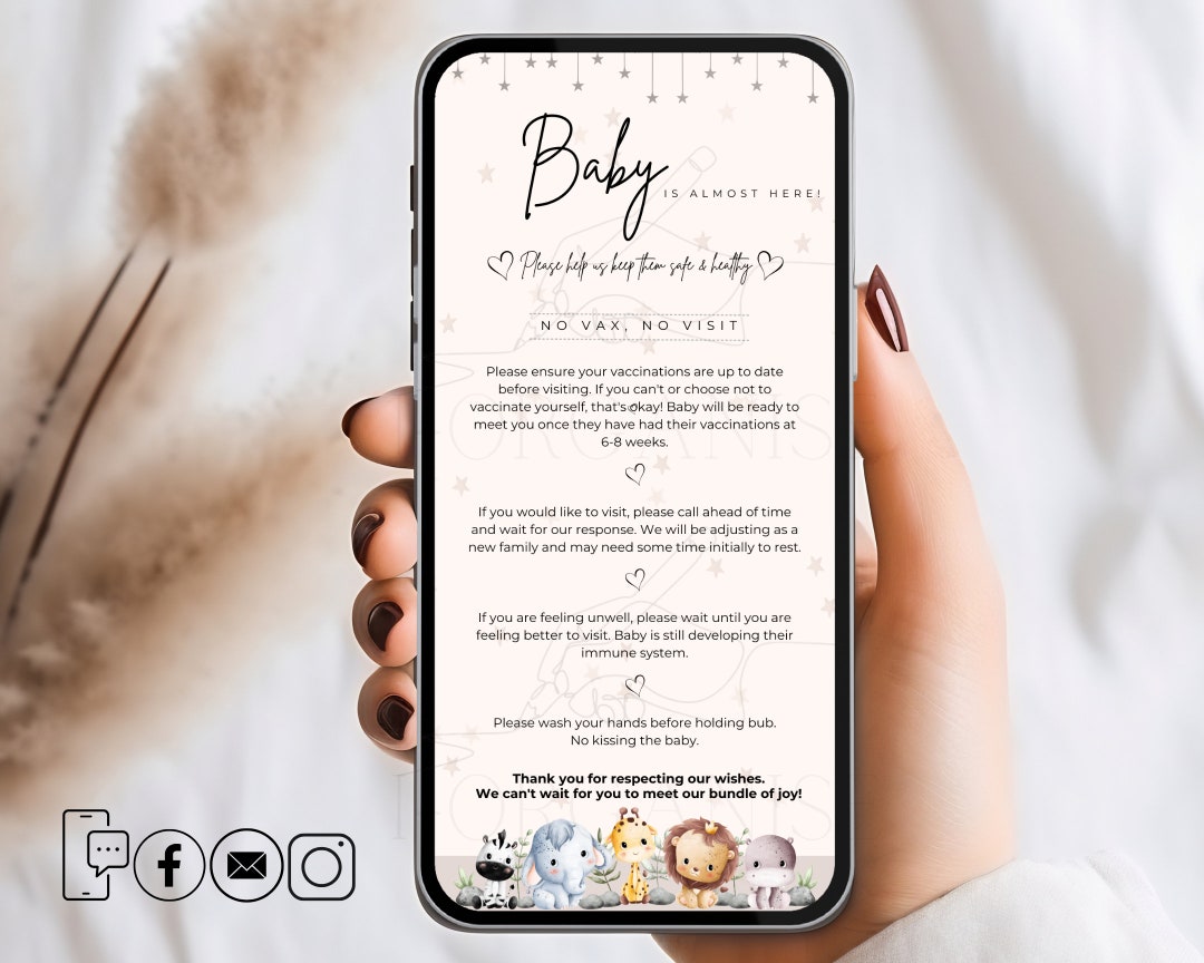 Digital Newborn Visit Rules, Social Media Instagram Facebook Post Story ...
