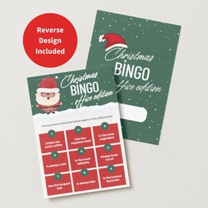 Office Christmas Game, Printable Christmas Bingo Game, Office Holiday ...