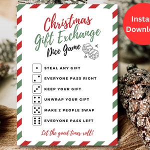 Christmas Secret Santa Gift Exchange Rules, Printable Christmas Game ...