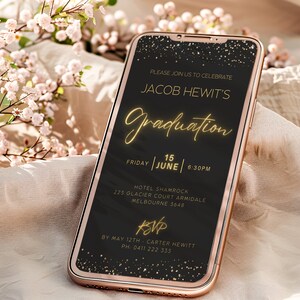 Digital Graduation Party Invitation, Graduation Invitation Template ...