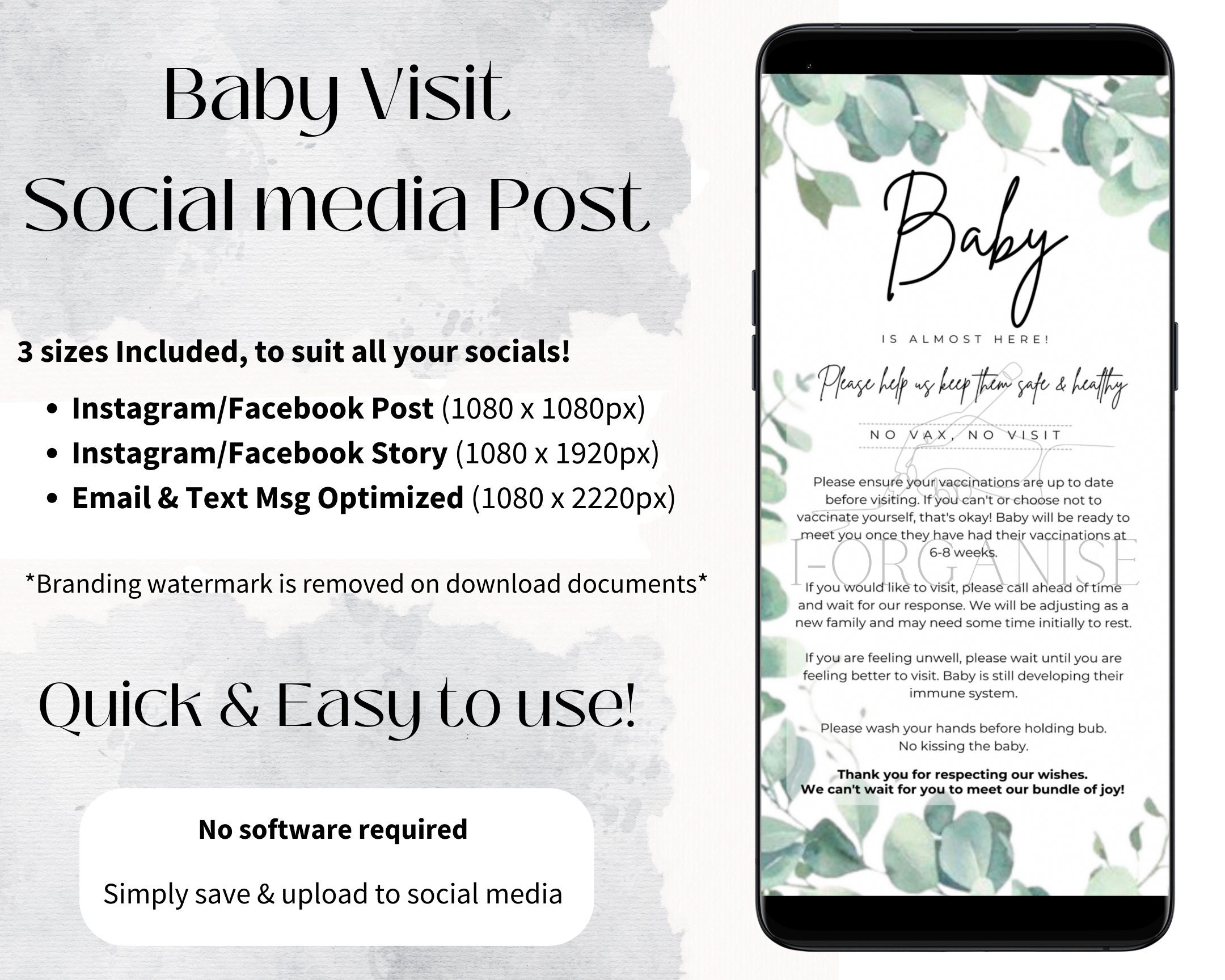 Electronic Newborn Rules for Visiting Baby Digital Visitation ...