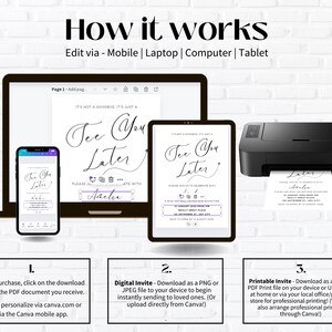 Editable Farewell Party Invitation, Animated Goodbye Party Printable ...