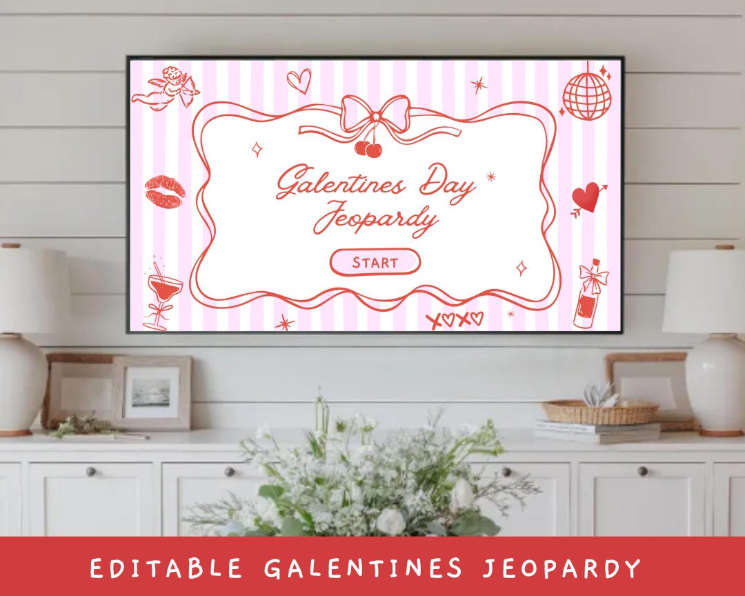 Galentines Day Jeopardy Game, Galentine's Day Trivia Game, Valentines ...