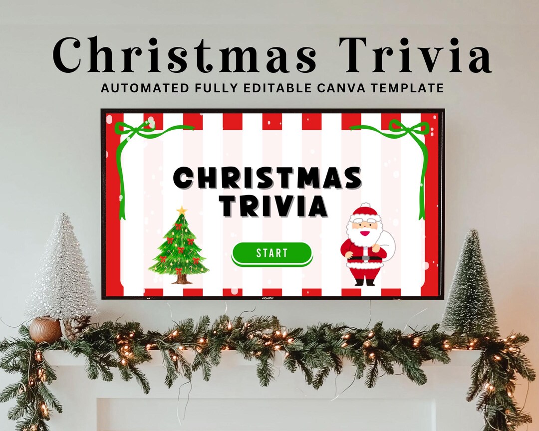 Family Christmas Trivia Game Template, Family Game Night, Fun Christmas ...