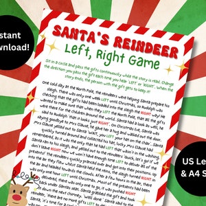Christmas Left Right Game Christmas Classroom Game Gift Exchange Game ...