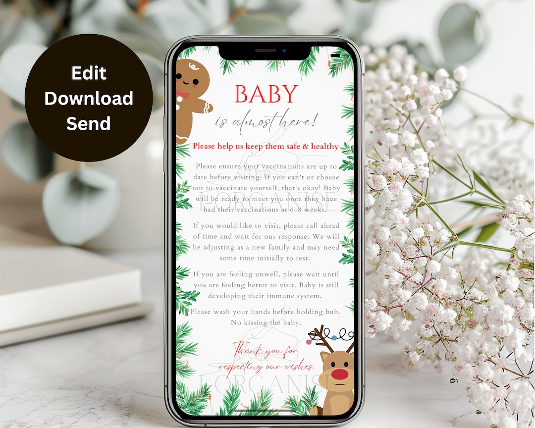 EDITABLE Newborn Rules for Visiting Our New Baby, Newborn Visit Rules ...