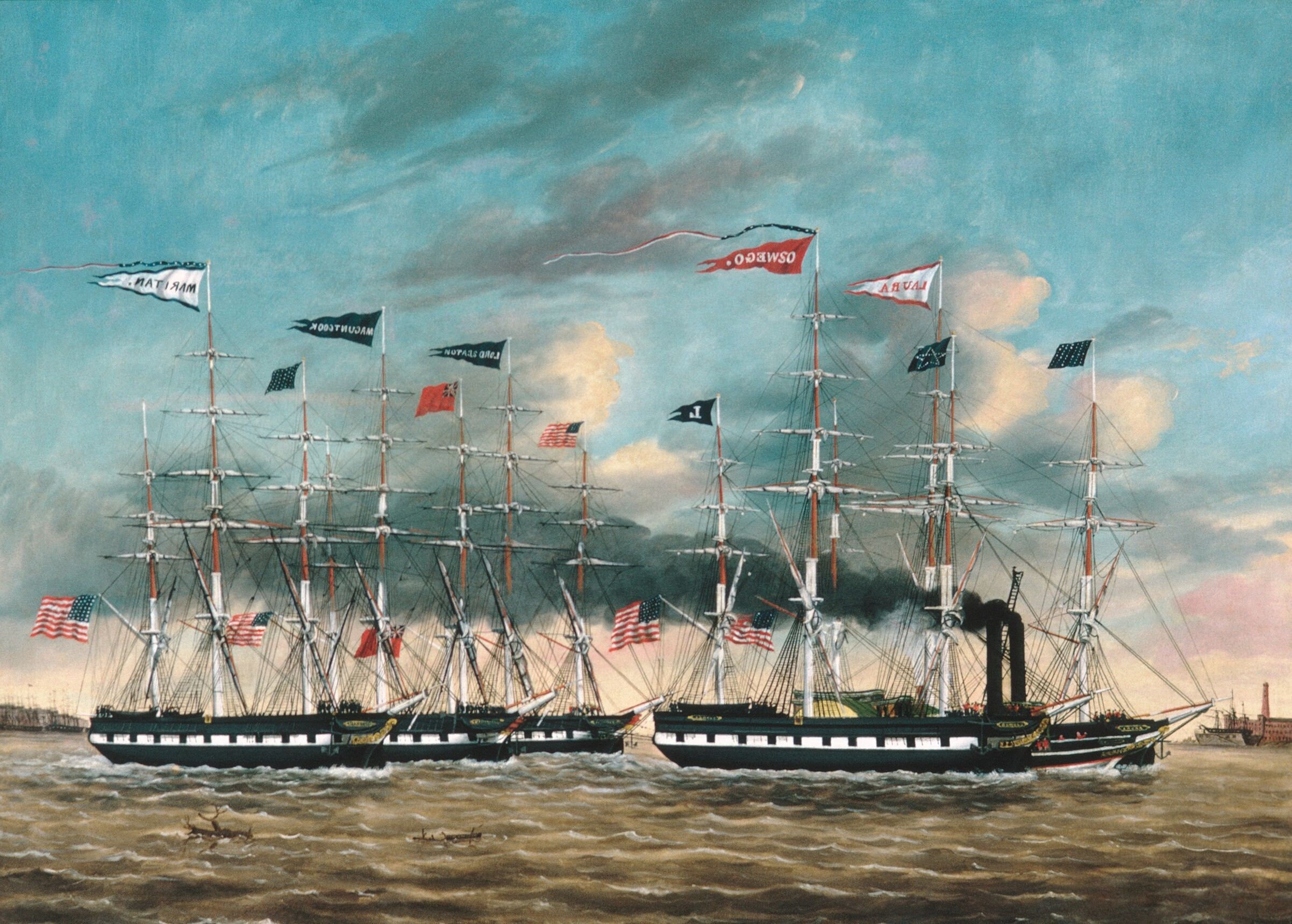 Ship With Flags Instant Digital Print - Etsy