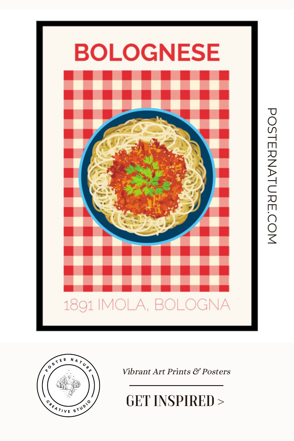 Pasta Poster, Spaghetti Bolognese Poster, Italian Poster, Kitchen Wall ...