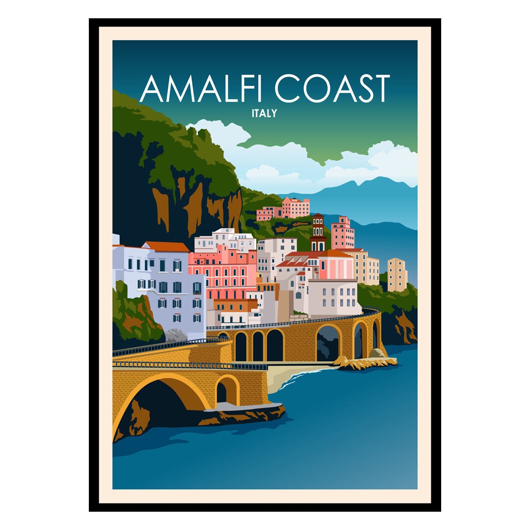 Amalfi Coast Poster - Etsy