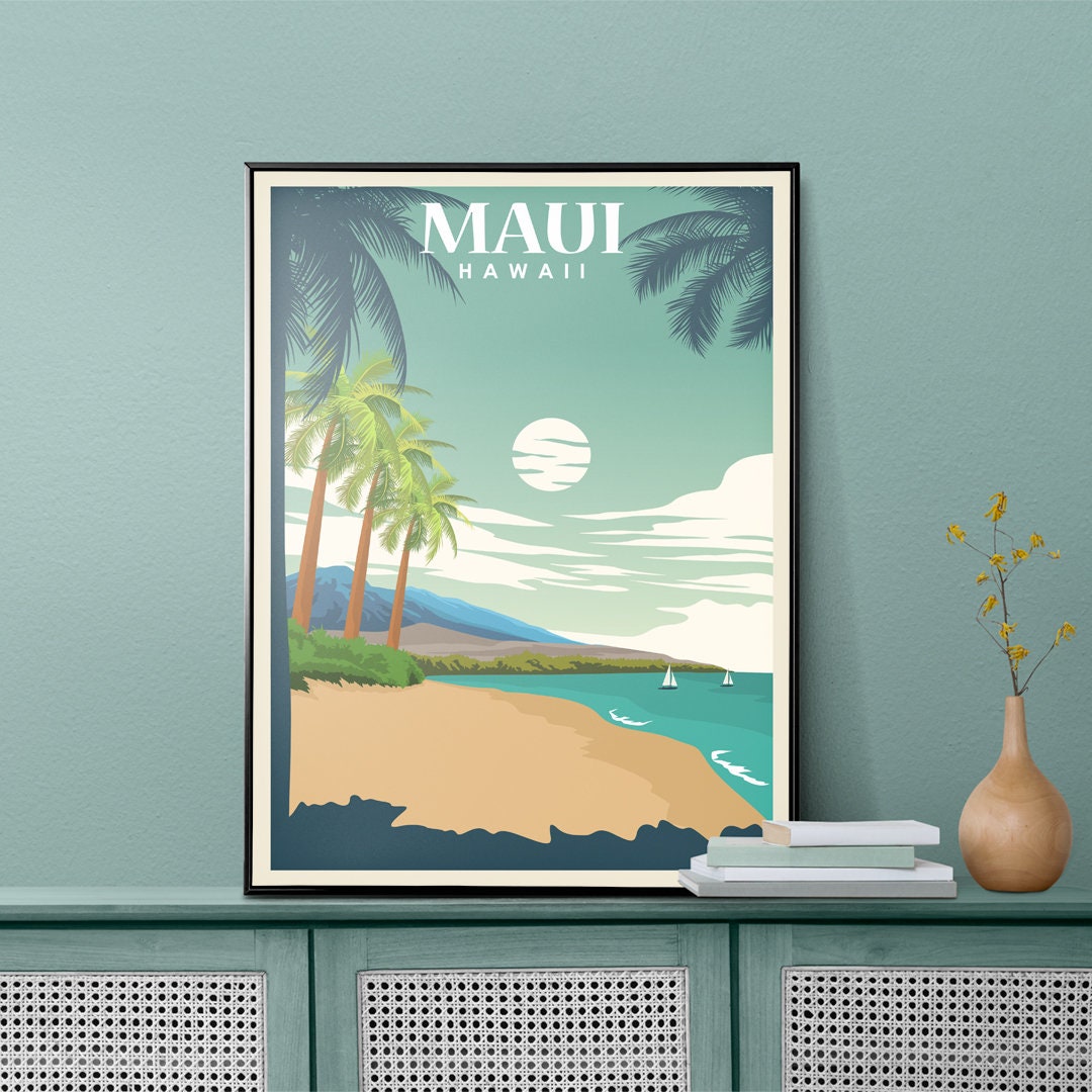 Maui Hawaii US Travel Poster - Etsy