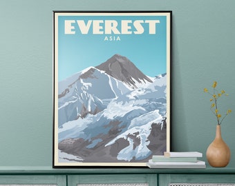Mount Everest Poster - Etsy