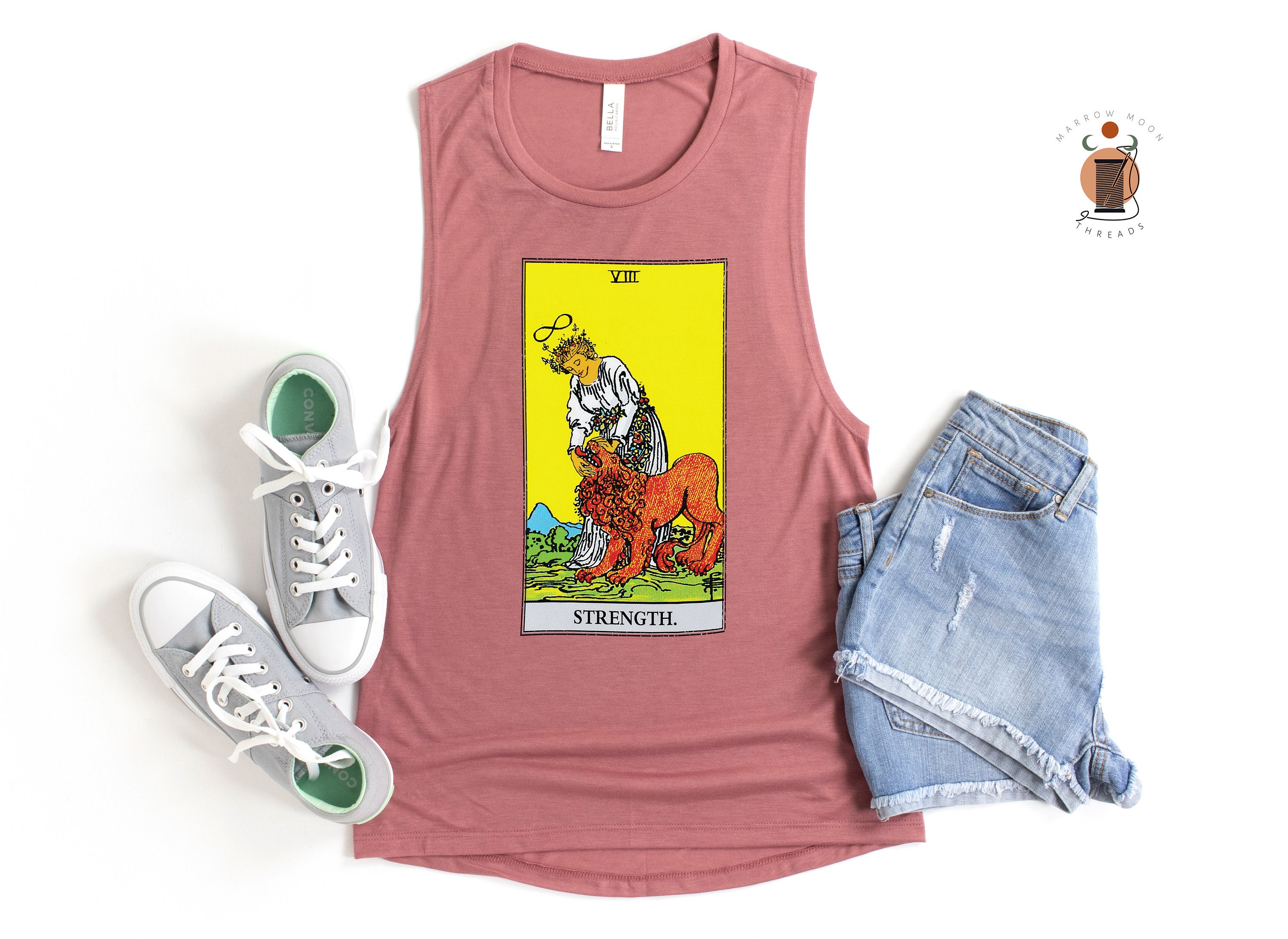 Strength Tarot Card Tank Mystical Tarot Card Shirt Workout Tank for ... Strength Tarot Card Tank Mystical Tarot Card Shirt Workout Tank for ...