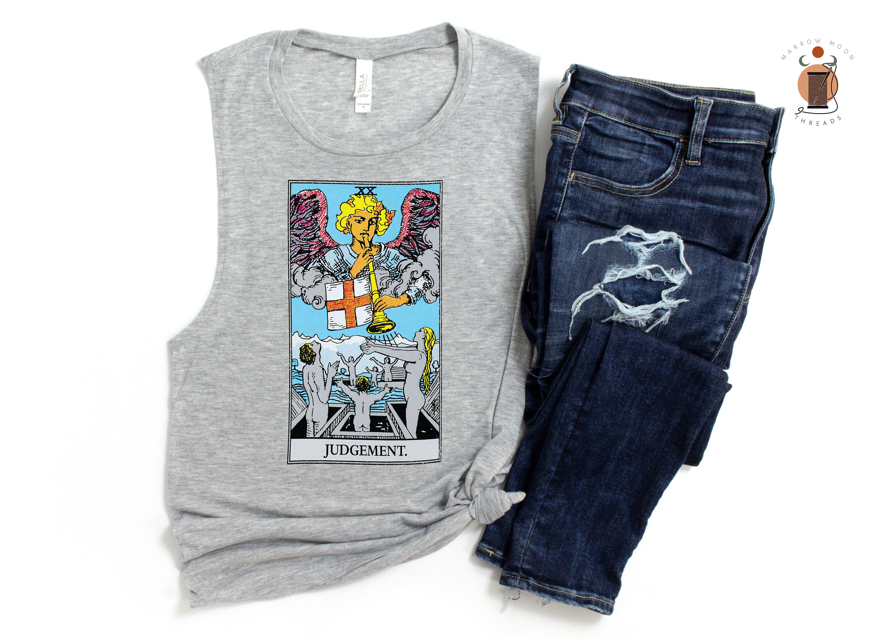Judgement Tarot Card Tank Mystical Tarot Card Shirt Witchy Workout Tank ...