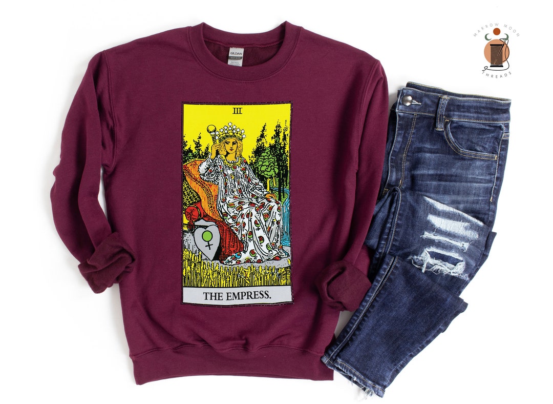 The Empress Tarot Card Shirt Witchy Sweater for Her or Him - Etsy