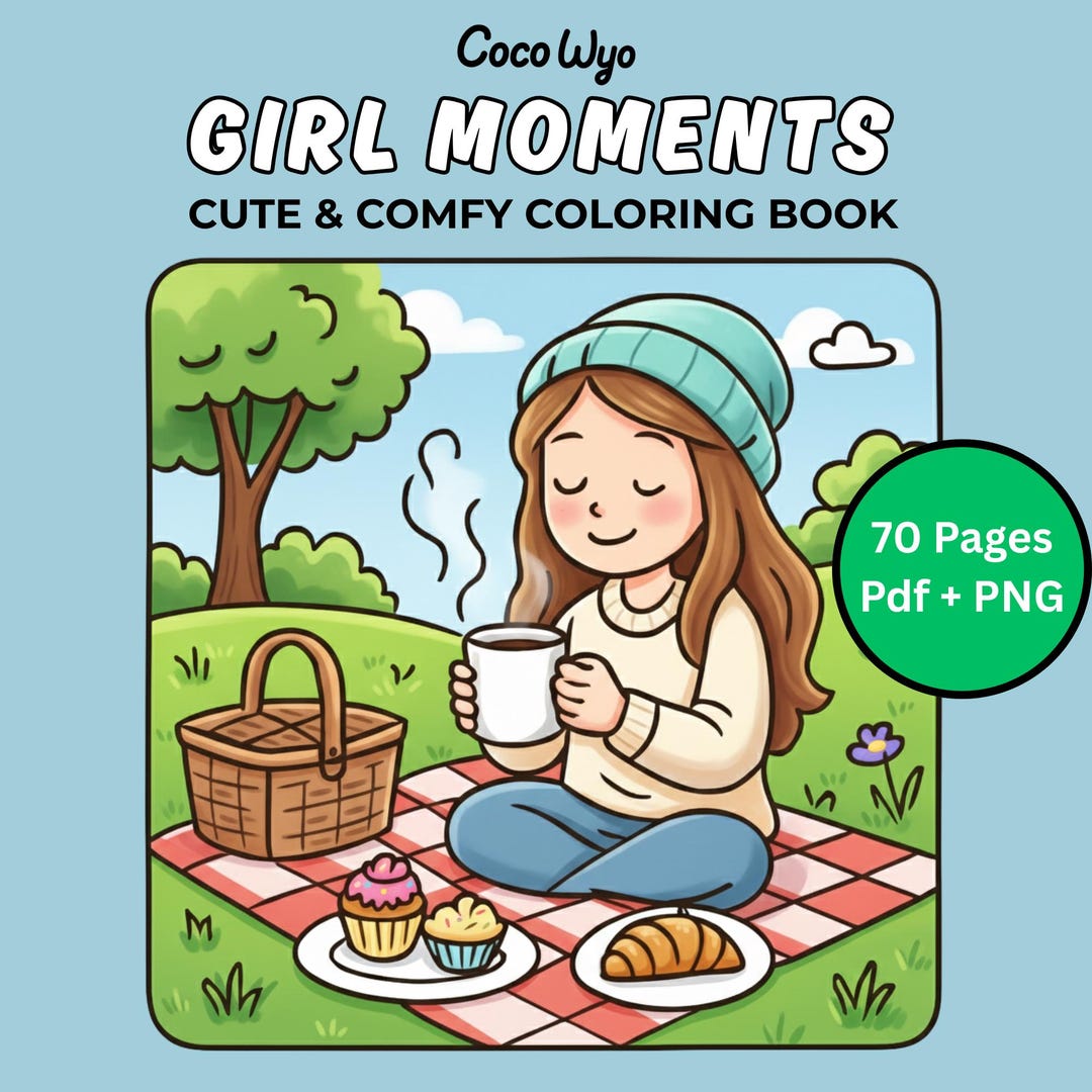 Coco Wyo Girl Moments Coloring Book PDF – 70 Printable Pages for Kids ...