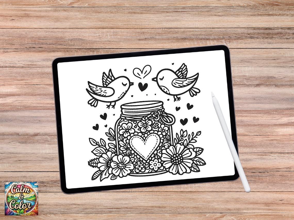 Bold and Easy Coloring Book, Terrarium Jars Coloring Pages, Cute Kawaii ...