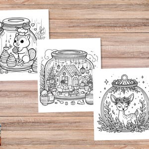 Bold and Easy Coloring Book, Terrarium Jars Coloring Pages, Cute Kawaii ...