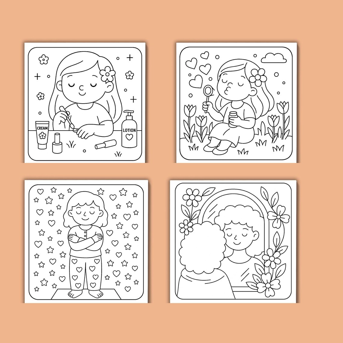 SELF LOVE Coloring Book Pdf Download 67 Printable Pages for Kids ...