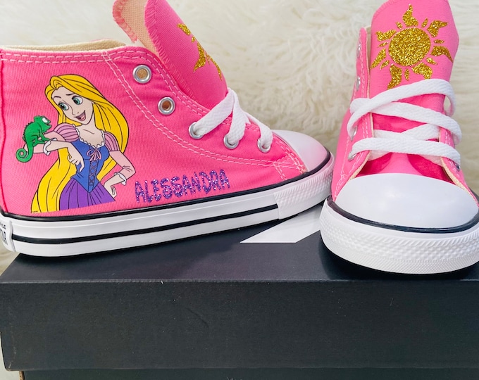 Rapunzel Tangled Princess Converse Kids and Adults - Etsy
