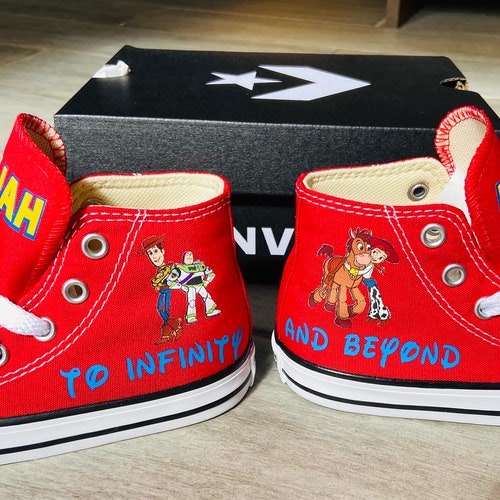 Toy Story Converse Buzz Woody Forky High Top Sneakers Many - Etsy