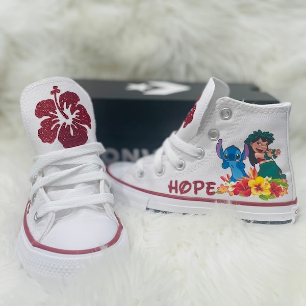 Lilo Stitch Converse - Etsy UK