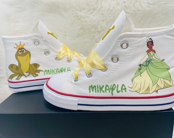 Princess Baby Tiana Bling Shoes, Princess and the Frog Converse Shoes ...