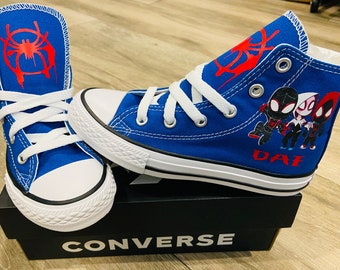 Spider Man Converse | Etsy