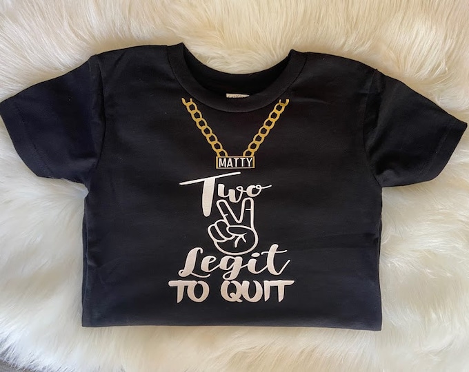 Two Legit Birthday Shirt - Etsy