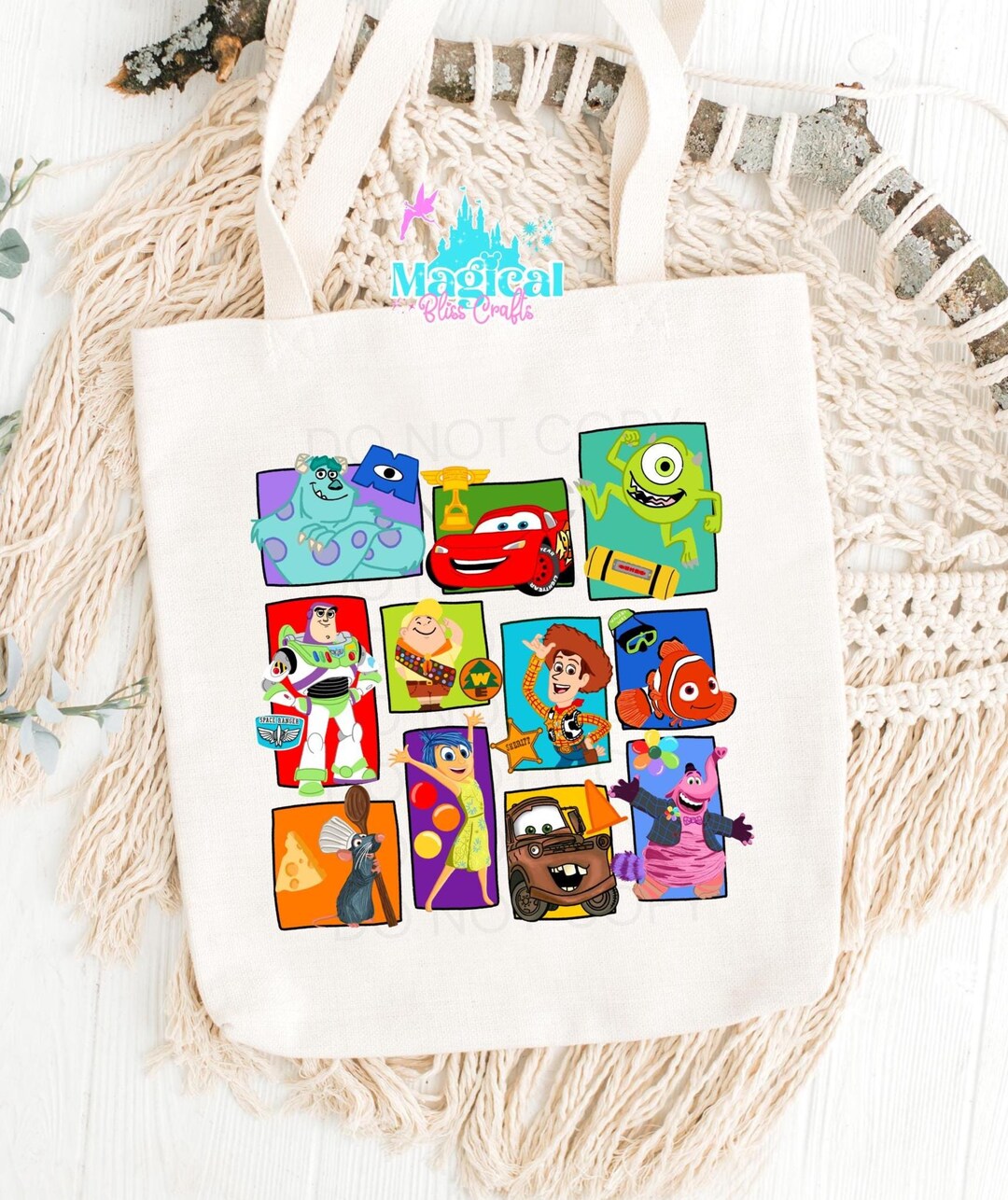 Pixar Park Tote Bag, Park Rides Tote Bag, Vacation Tote Bag, Disney ...
