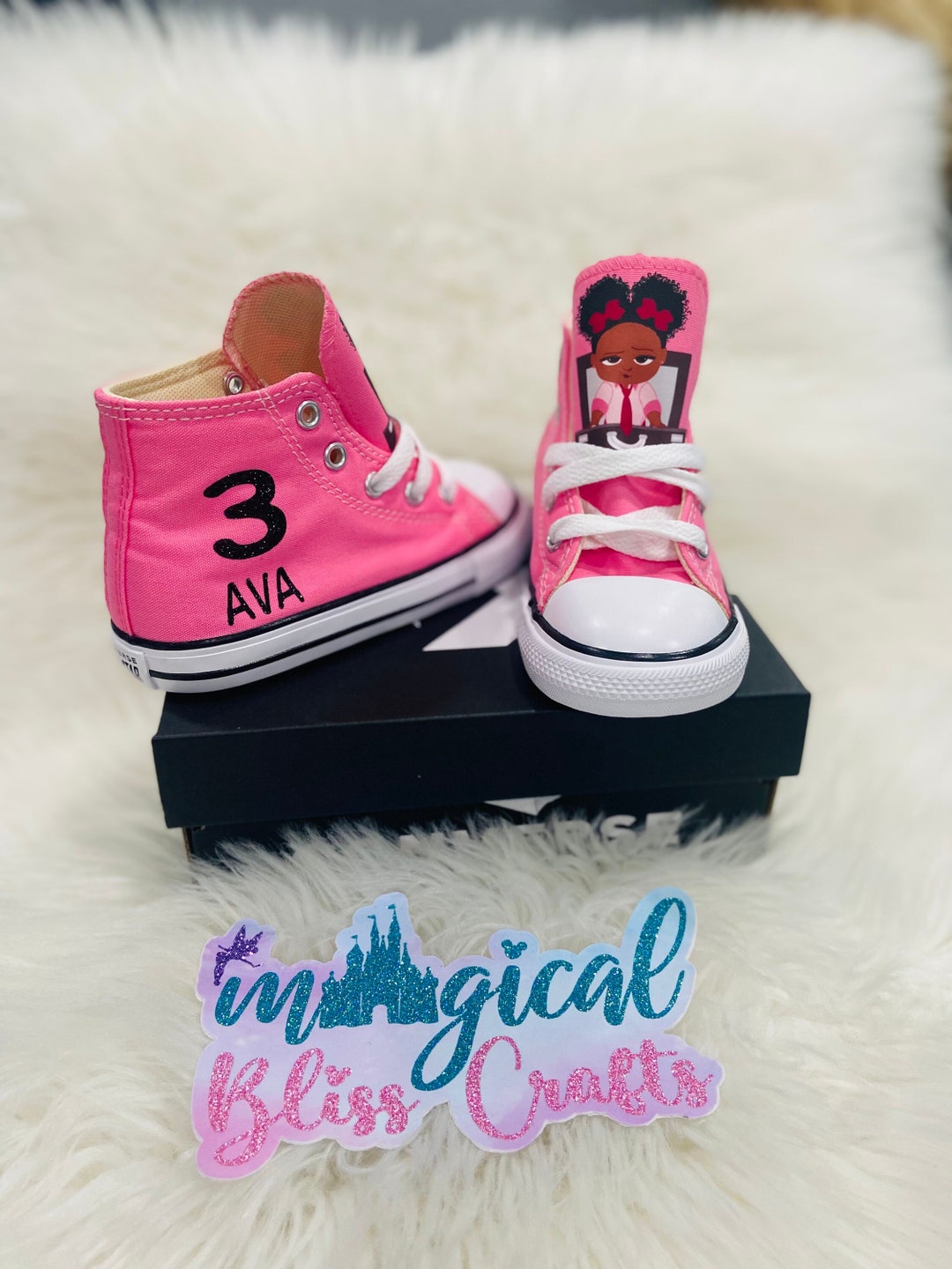 Baby Boss Girl Converse - Etsy