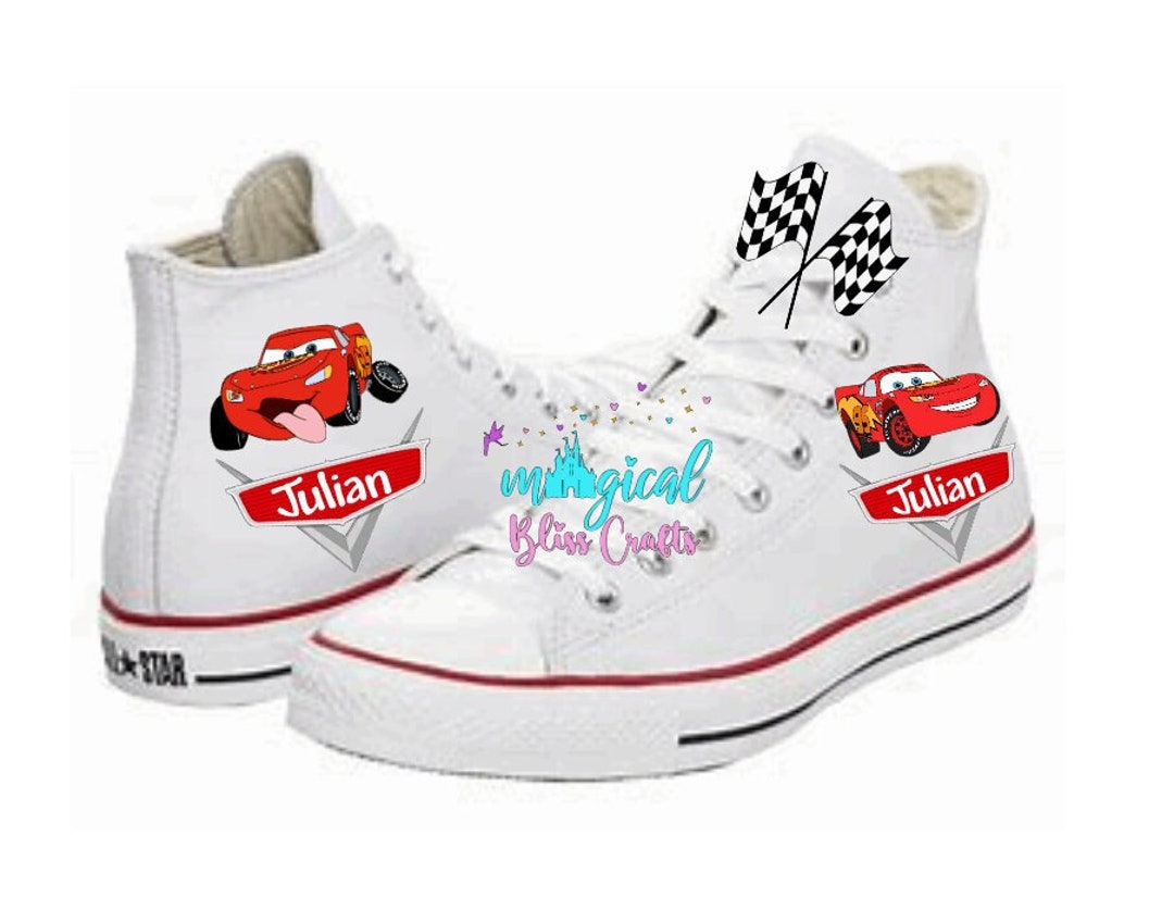 Lightning Mcqueen Cars Custom Converse - Etsy