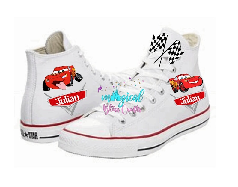 Lightning Mcqueen Cars Custom Converse - Etsy
