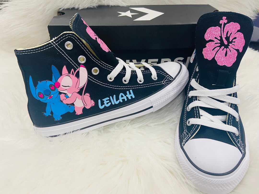 Stitch and Angel Custom Converse - Etsy