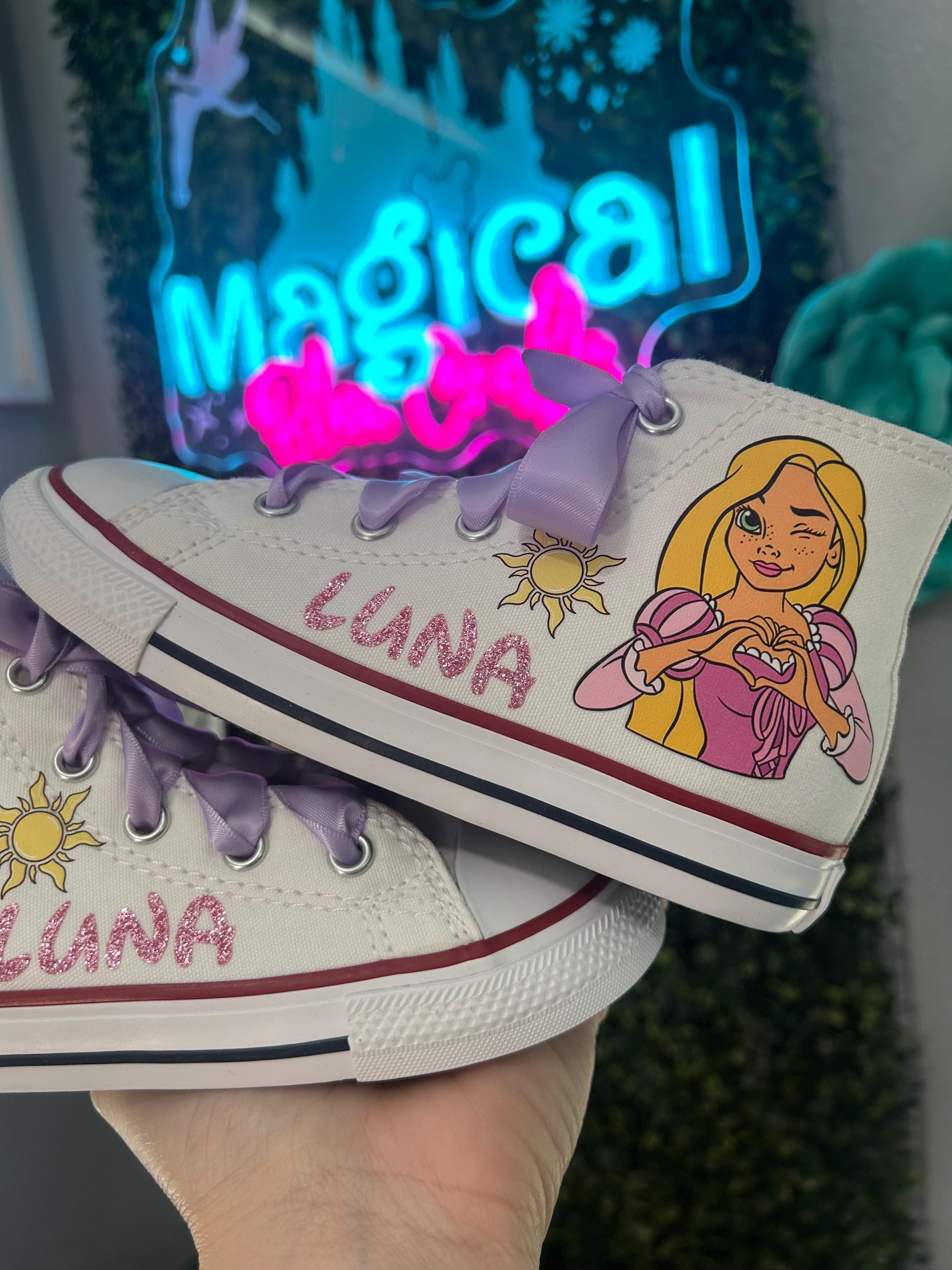 Rapunzel Princess Converse, Personalized Converse, Princess Shoes - Etsy