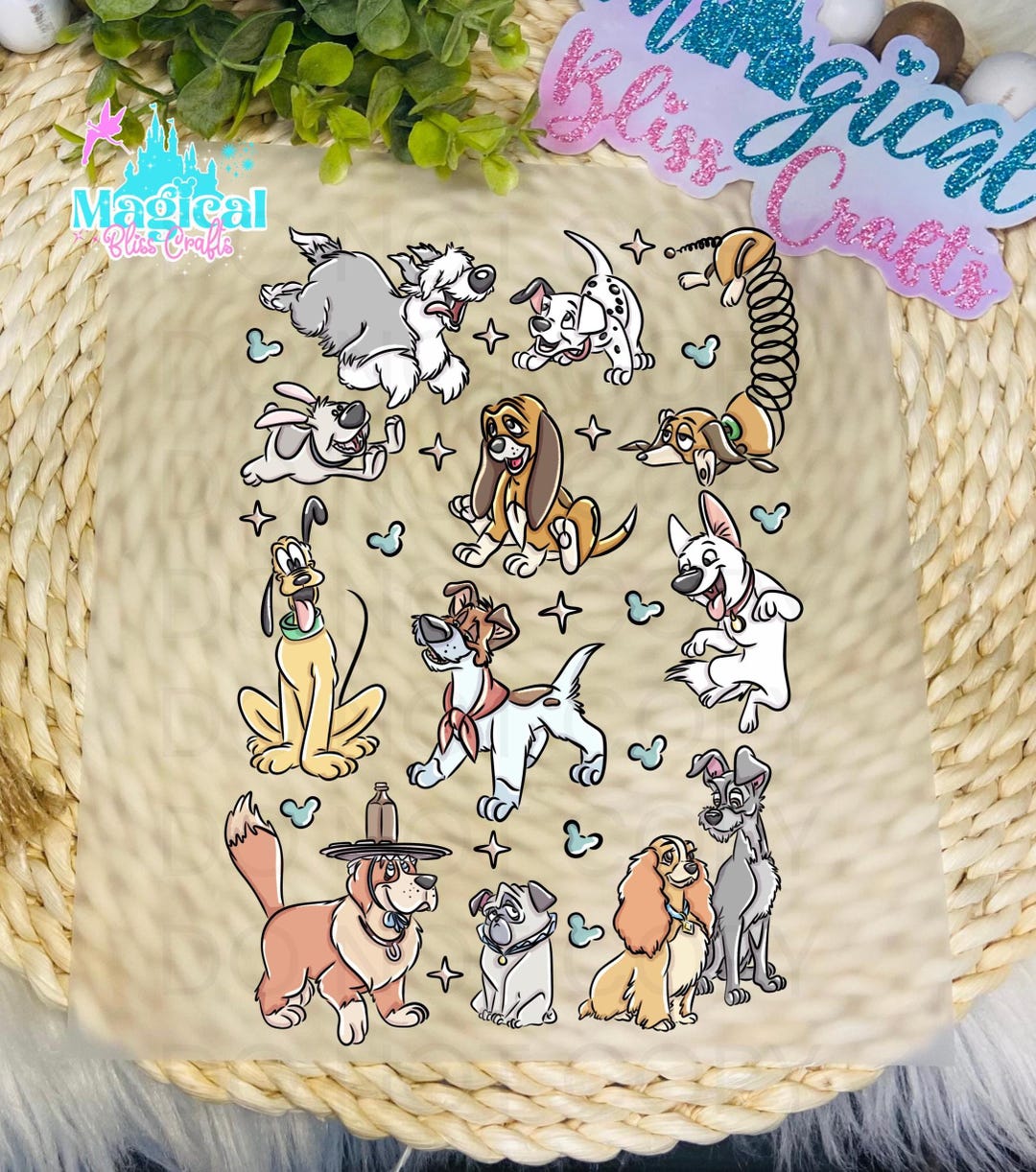 Disney Dogs Ready to Heat Press/ Heat Transfer Dtf/ Heat Transfer Vinyl ...
