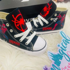 Spiderman Converse - Etsy