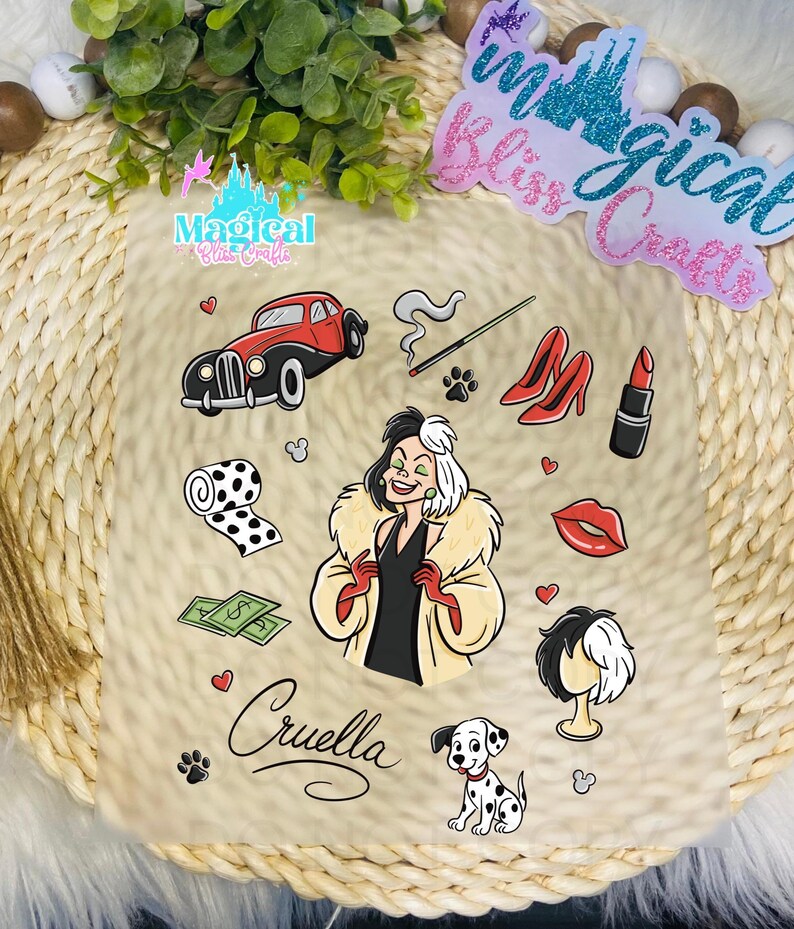 Cruella Villain's Ready to Heat Press/ Heat Transfer Dtf/ Heat Transfer ...