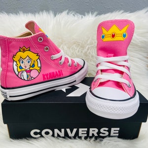 Princess Peach Converse - Etsy