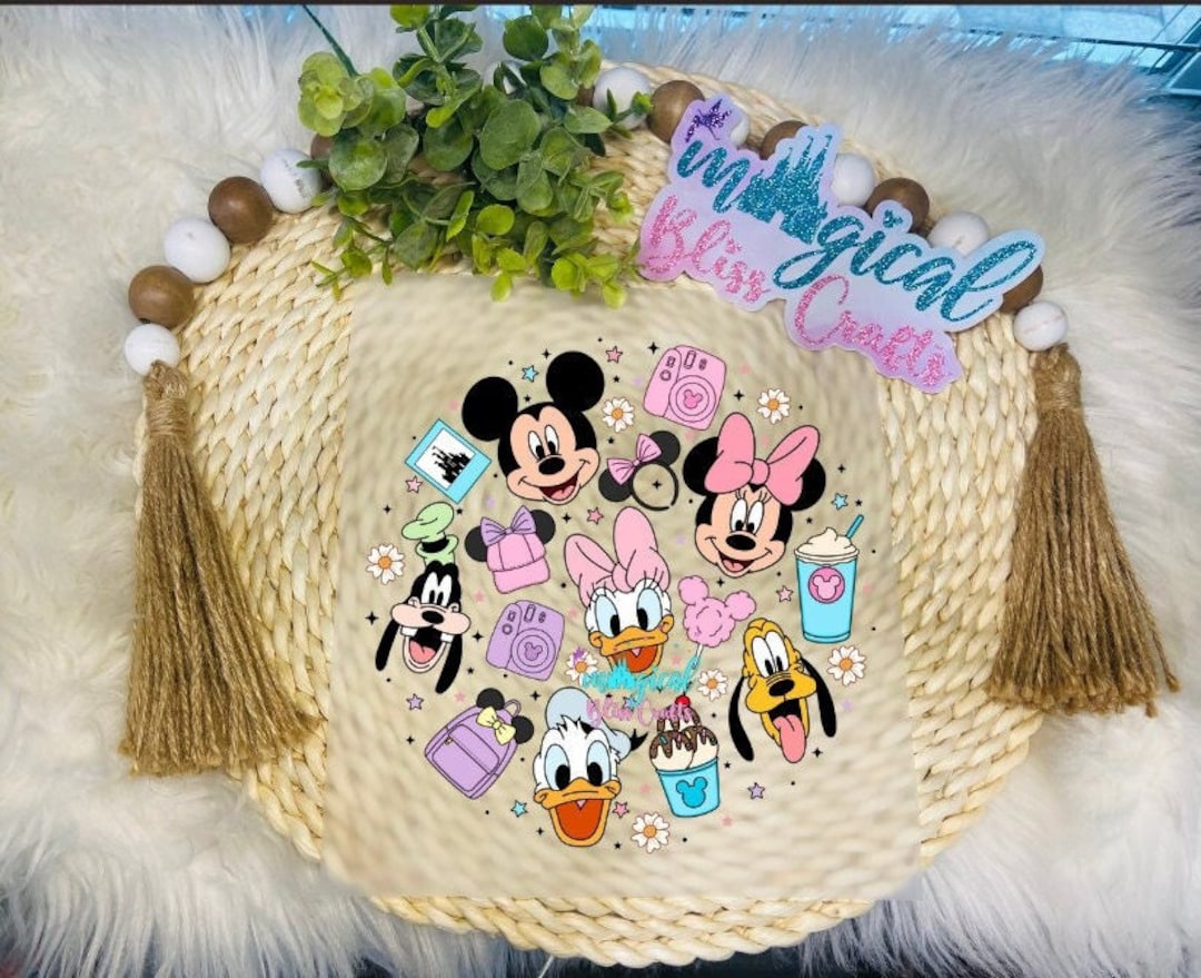 Minnie and Mickey Park Ready to Heat Press/ Heat Transfer Dtf/ Princess ...