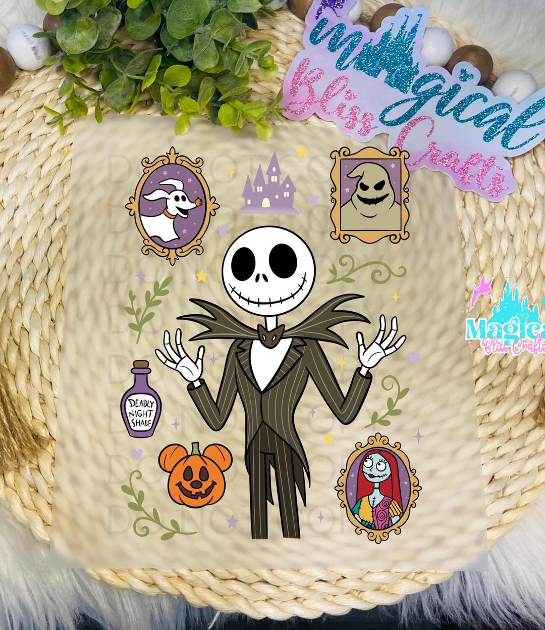 Jack and Sally Park Ready to Heat Press/ Heat Transfer Dtf/ Heat ...