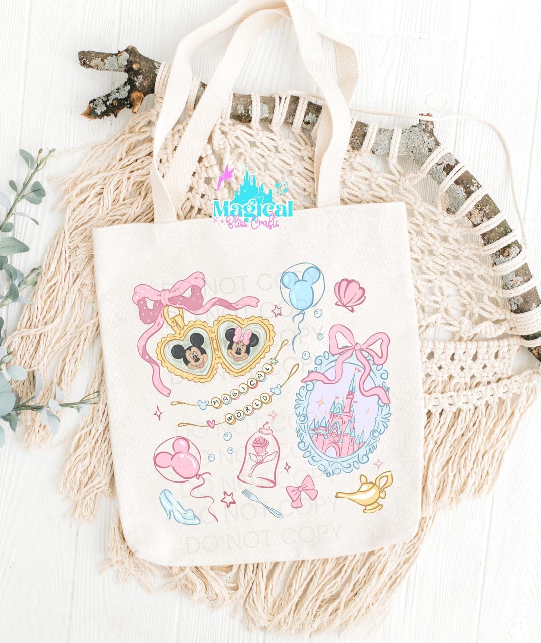 Magical Mouse, Disney Park Castle Tote Bag, Mickey and Friends Tote Bag ...
